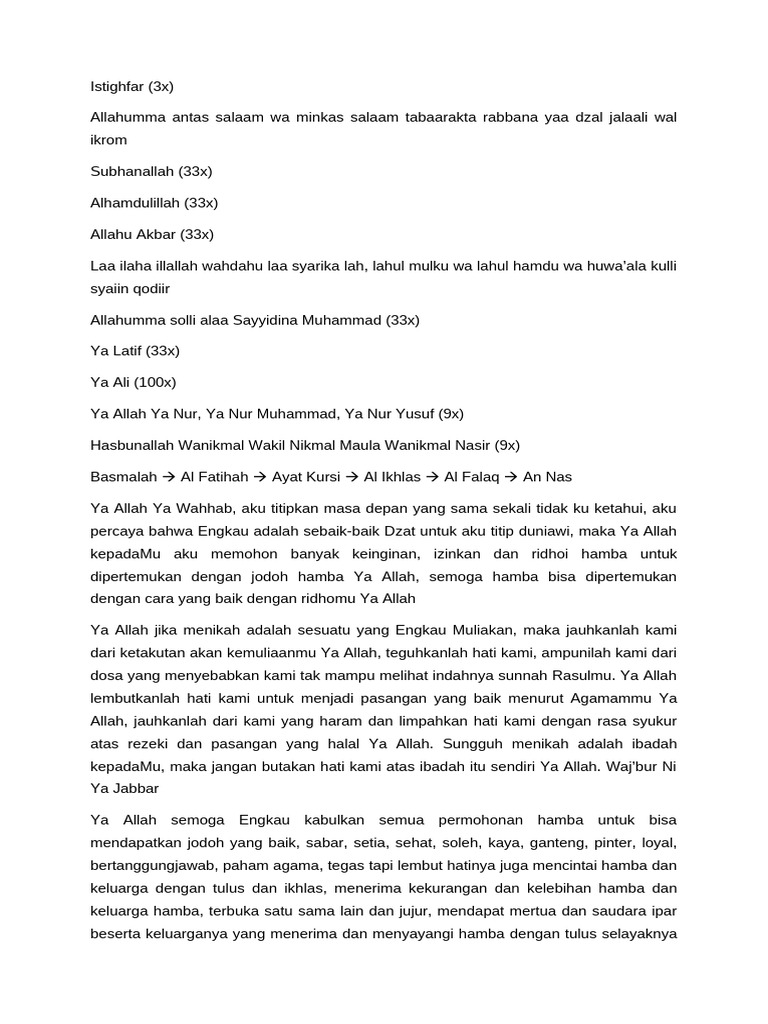 Doa Istikhoroh | PDF | Agama & Spiritualitas