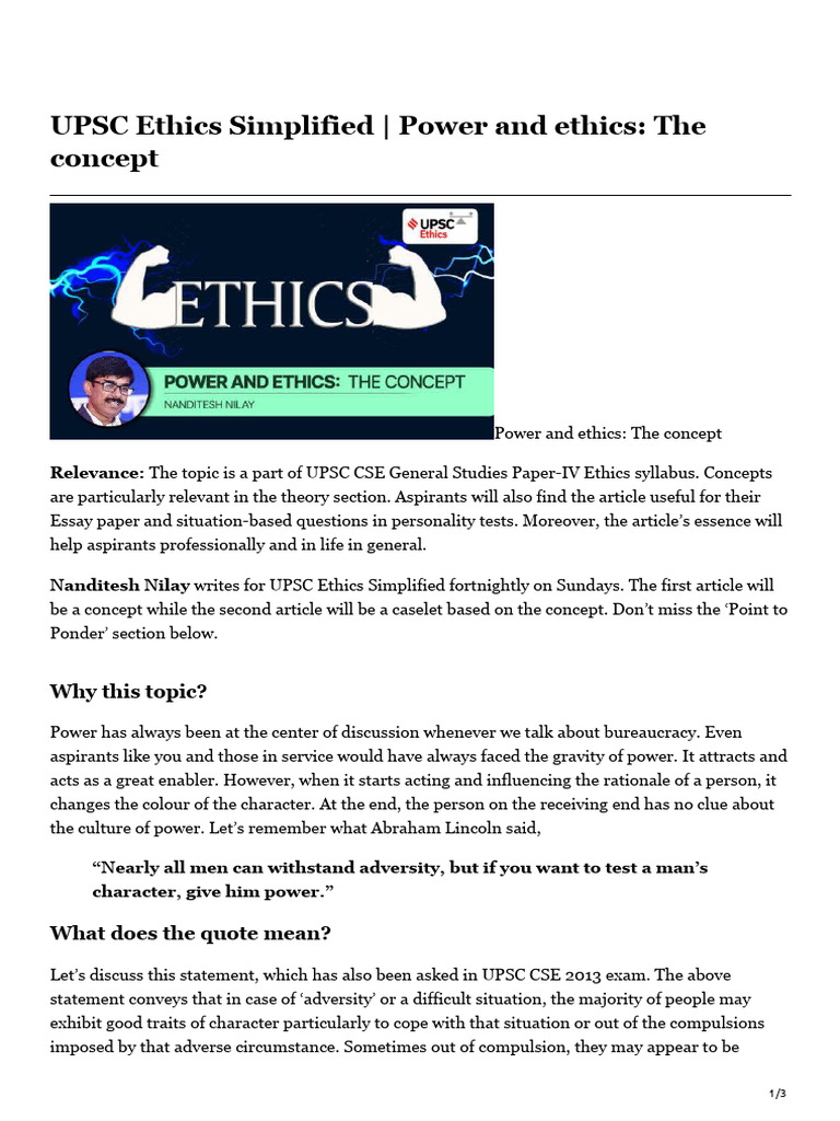 Power and Ethics in Public Service | PDF | Psychology | Social Psychology