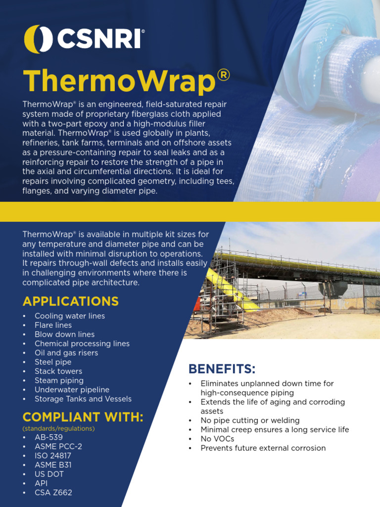 CSNRI PS ThermoWrap May2021 | PDF | Pipe (Fluid Conveyance) | Building ...