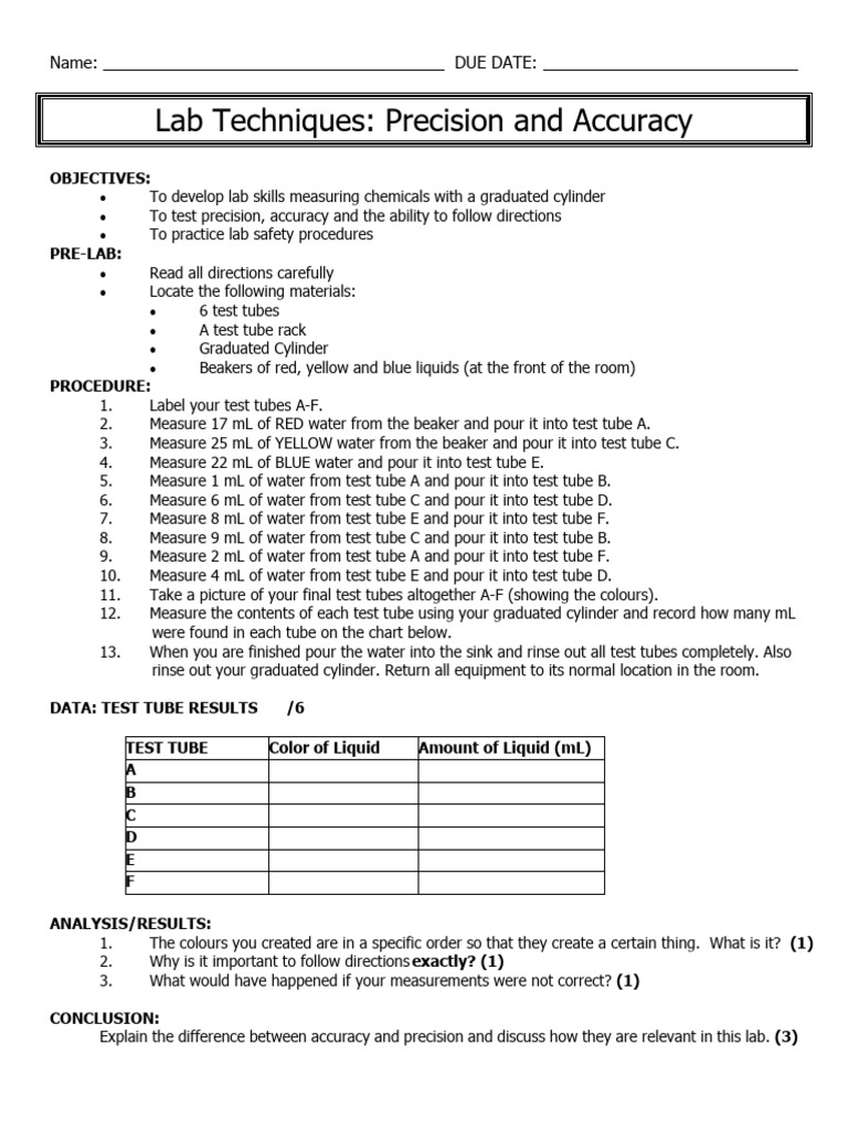 7 Accuracy Lab | PDF