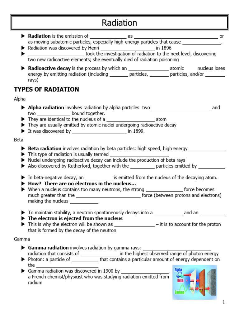 2 Radiation (S) | PDF | Radioactive Decay | Gamma Ray