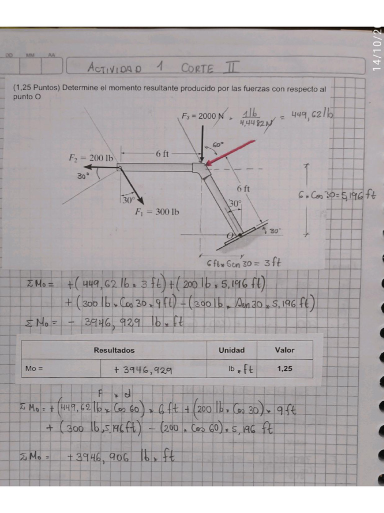 Retroalimentación Actividad 1 - Corte II - Estática 2024-2 | PDF