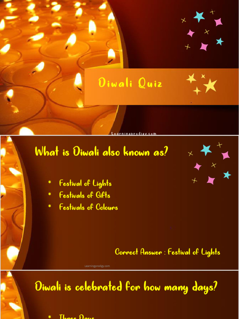 Diwali Quiz (1) | PDF