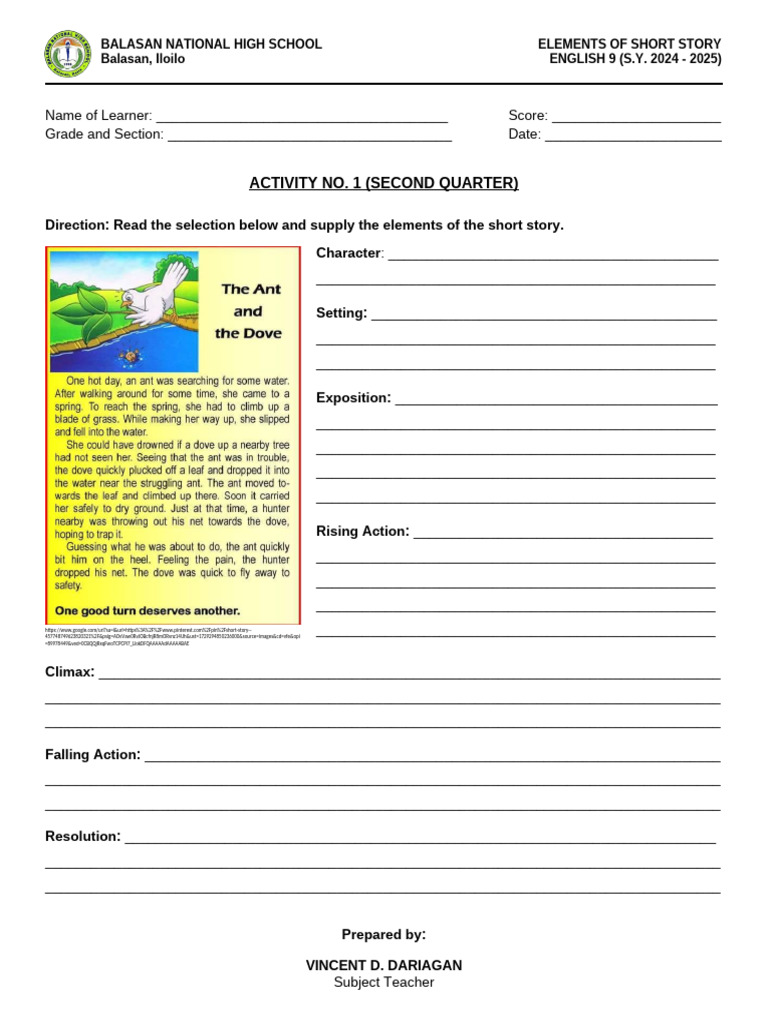 Activity (Elements of Short Story) | PDF | Business