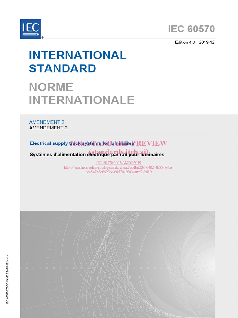 Iec 60570 2003 Amd2 2019 | PDF | Insulator (Electricity ...