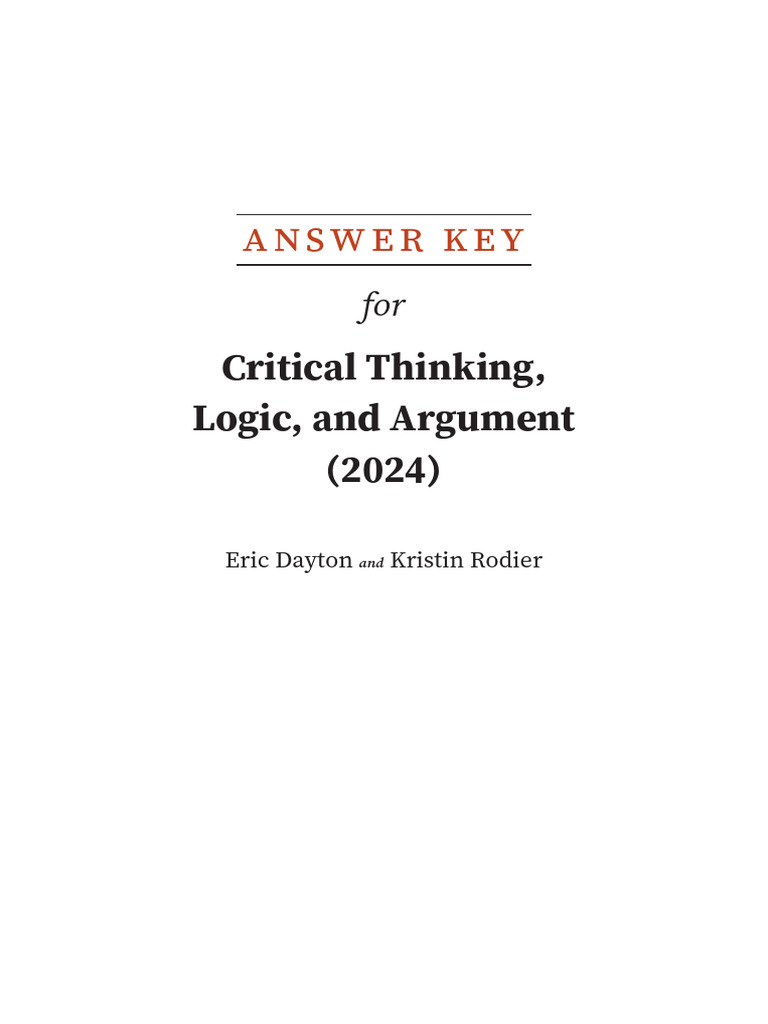 OER 202403 Dayton Rodier 2024 Critical Thinking Logic and Argument ...