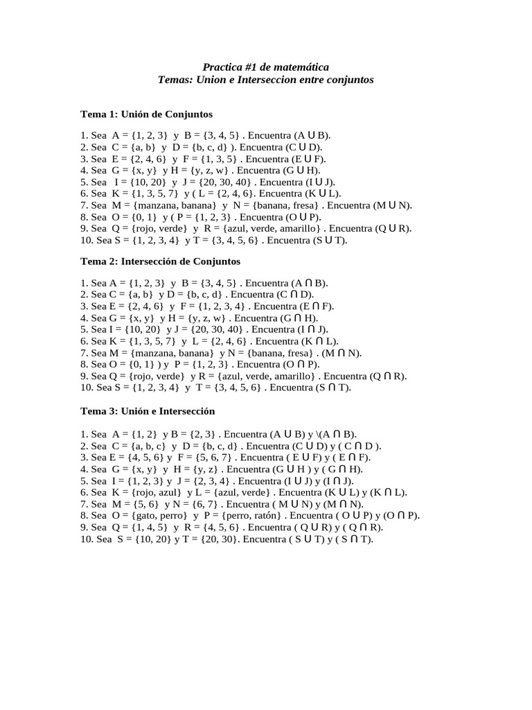 PRACTICA #1 DE MAT. | PDF