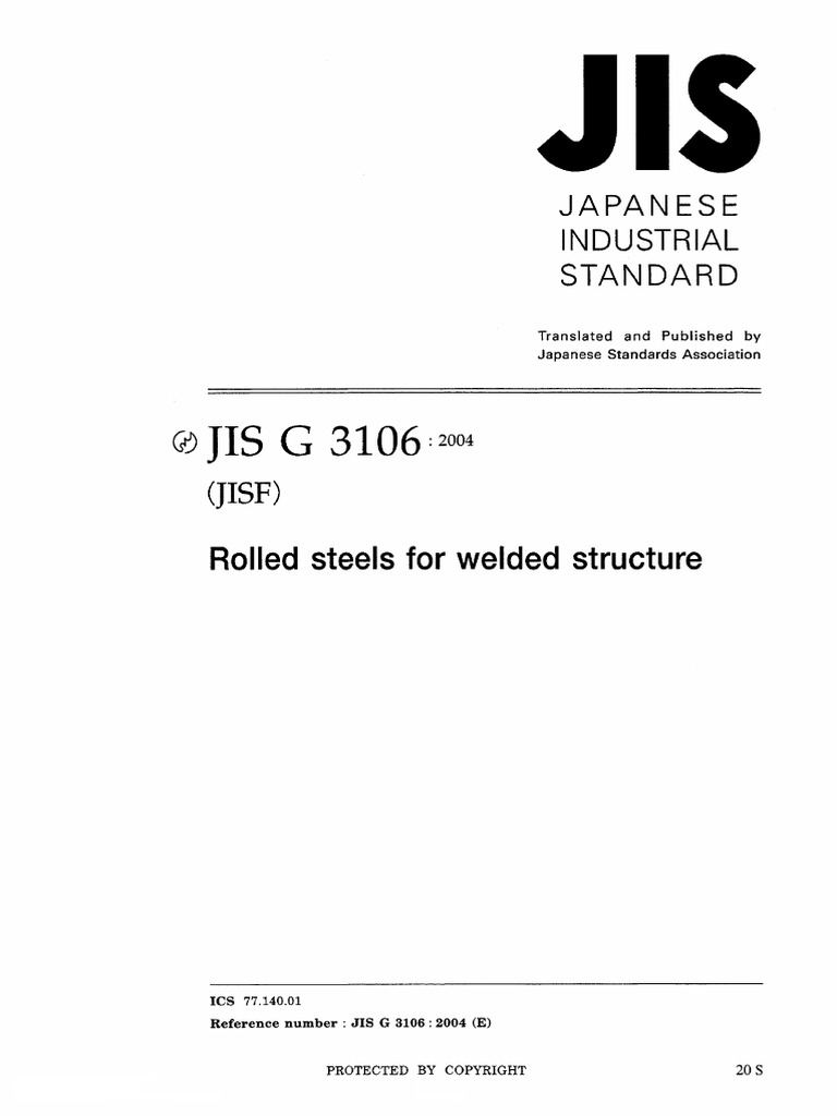 Jis G3106 | PDF | Yield (Engineering) | Strength Of Materials