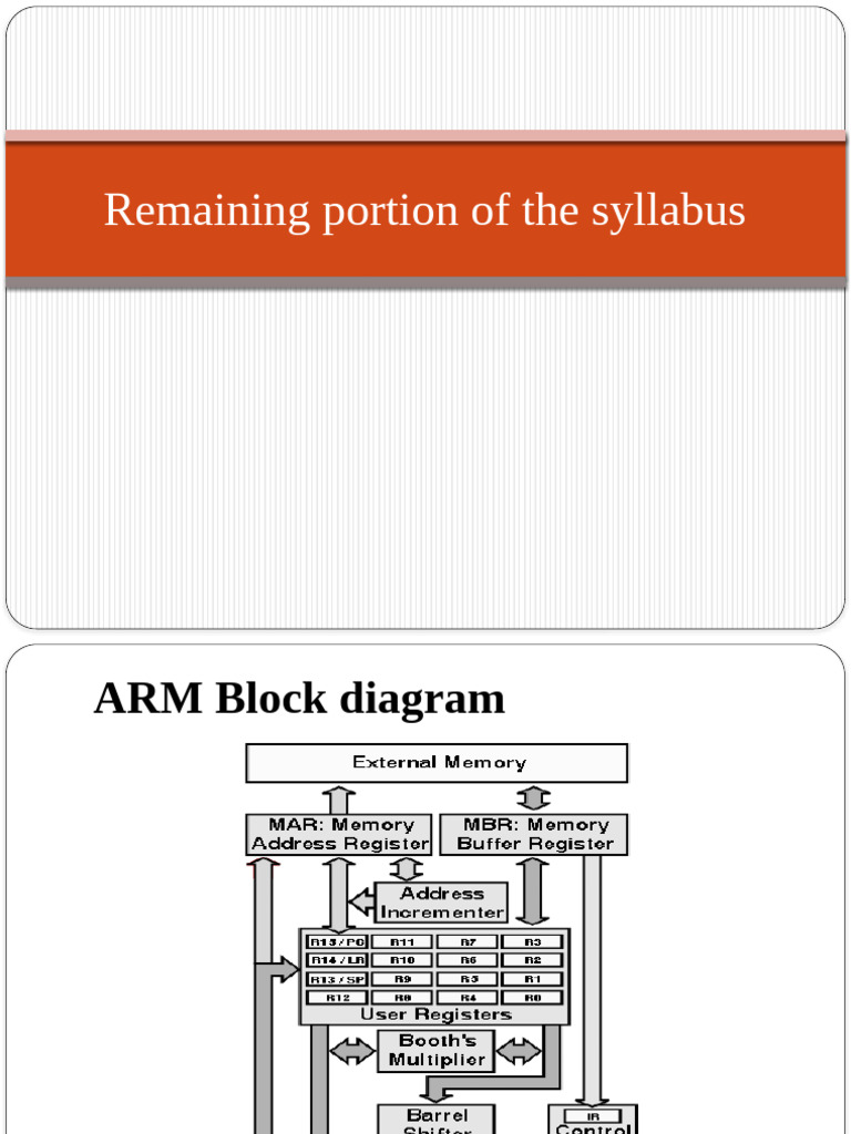 Slide 6 (Block Diagram, ARM Core Data Flow Model) | PDF | Computer ...