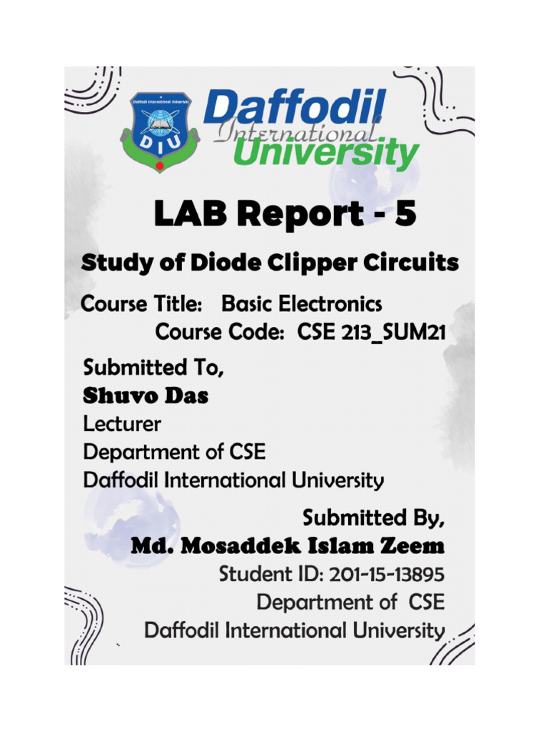 Basic Electronic Lab Report 05 | PDF