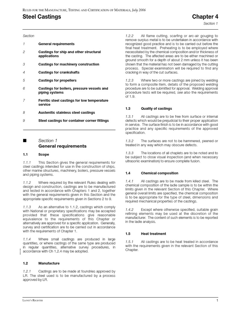 Part 2 Ch.4 (Steel Casting) | PDF | Heat Treating | Welding