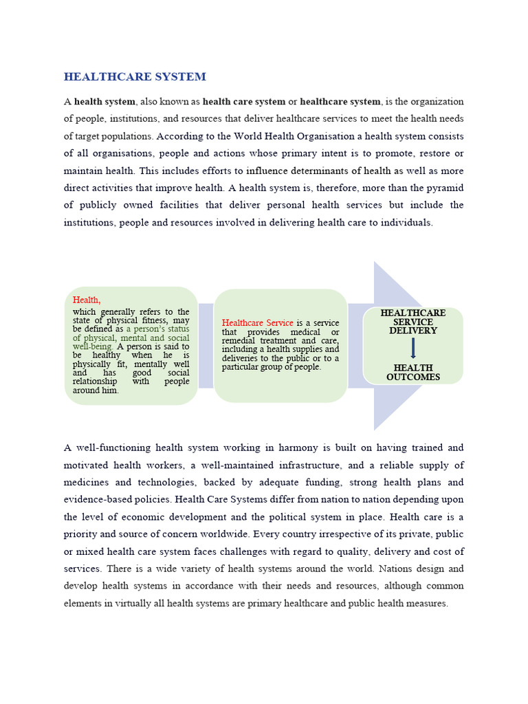 Overview of Healthcare System Models | PDF | Health Care | Universal ...