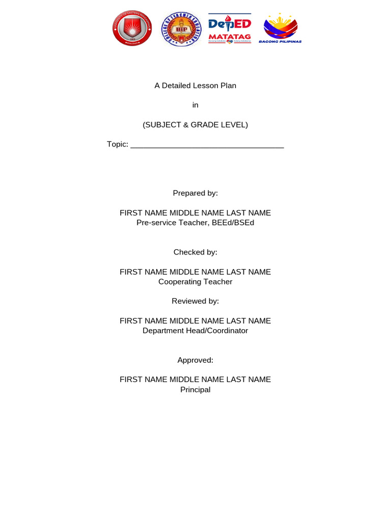 Comprehensive Lesson Plan Template | PDF | Lesson Plan | Learning