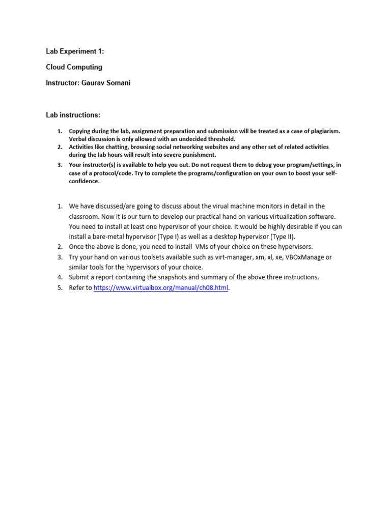 Lab Experiment 1 | PDF