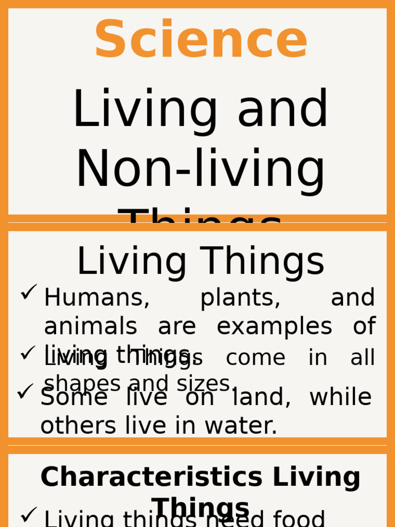 Living vs Non-Living Things Explained | PDF
