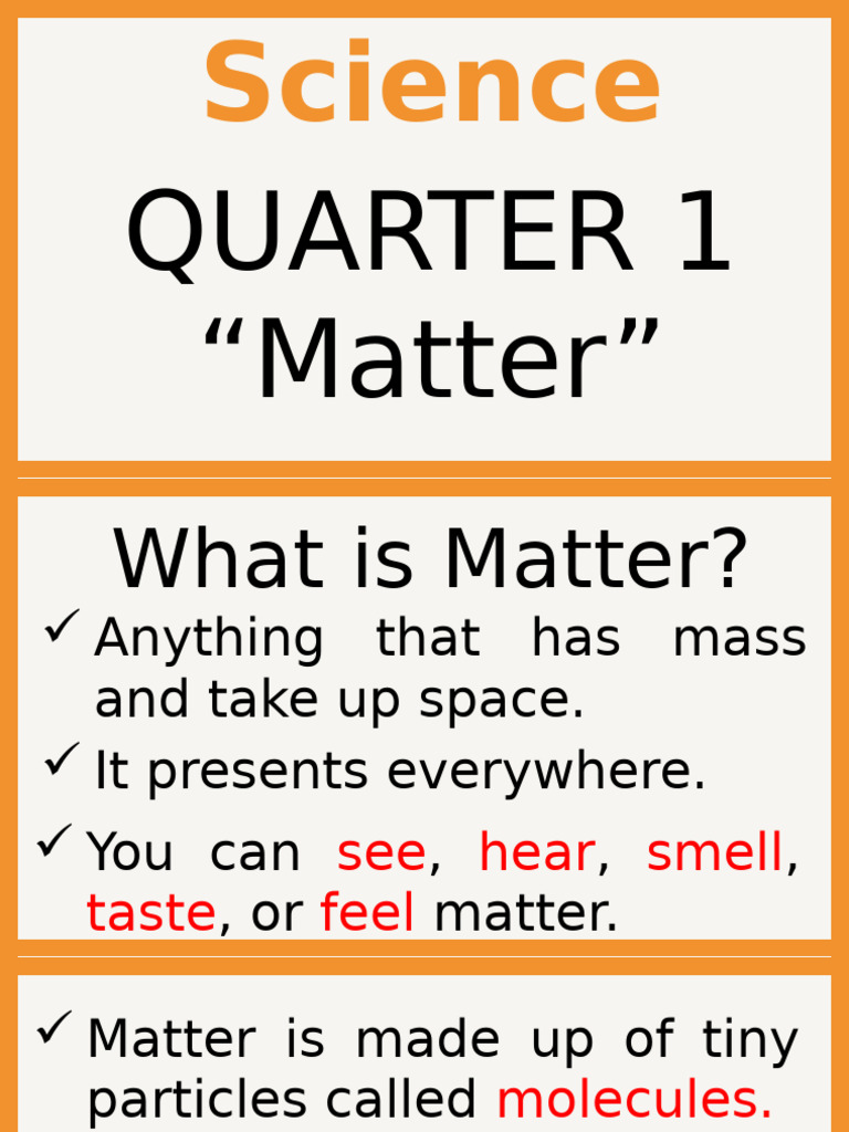 Science 3-Lesson 1 (Matter) | PDF | Philosophy | Self-Improvement