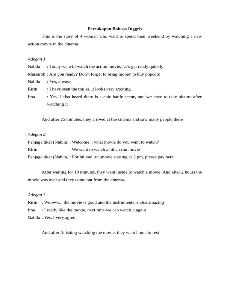 Percakapan Bahasa Inggris | PDF