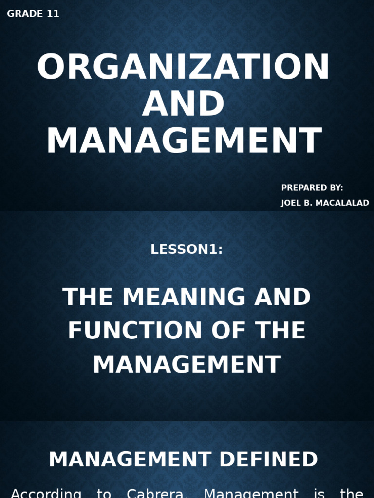 Module 1 Meaning, Functions, Types and Theories of Management | PDF