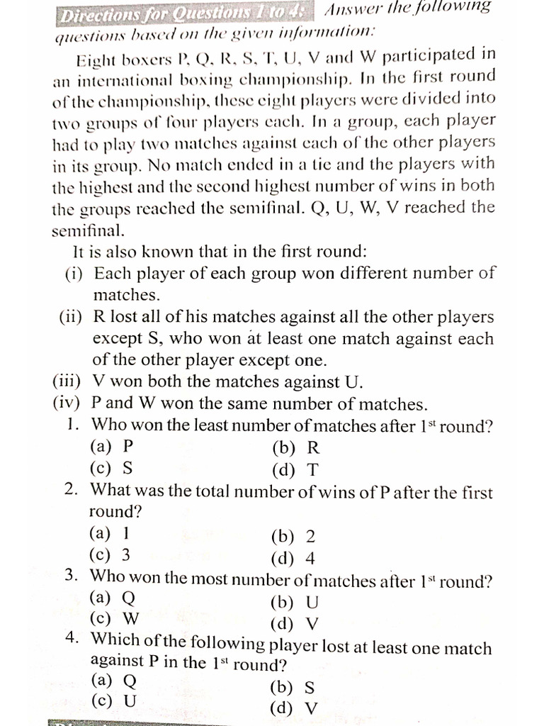 Games and Tournament For CAT Exam | PDF