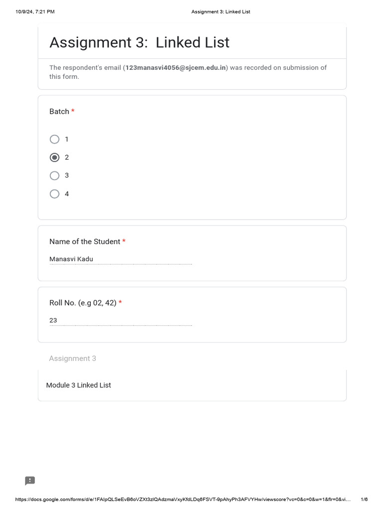 Assignment 3 - Linked List | PDF | Computer Programming | Algorithms And Data Structures
