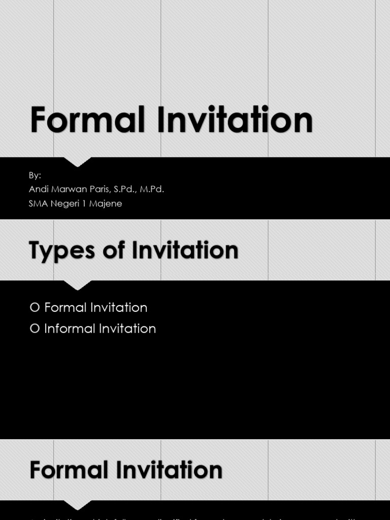 formal invitation | PDF