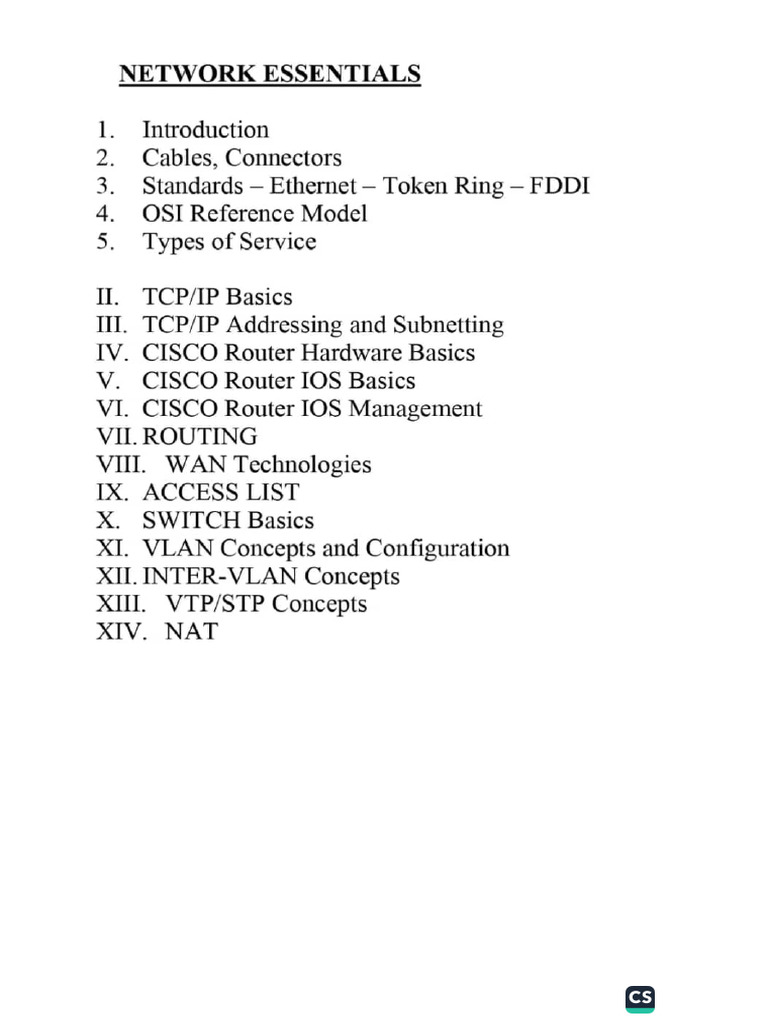 Simplified Network Notes | PDF