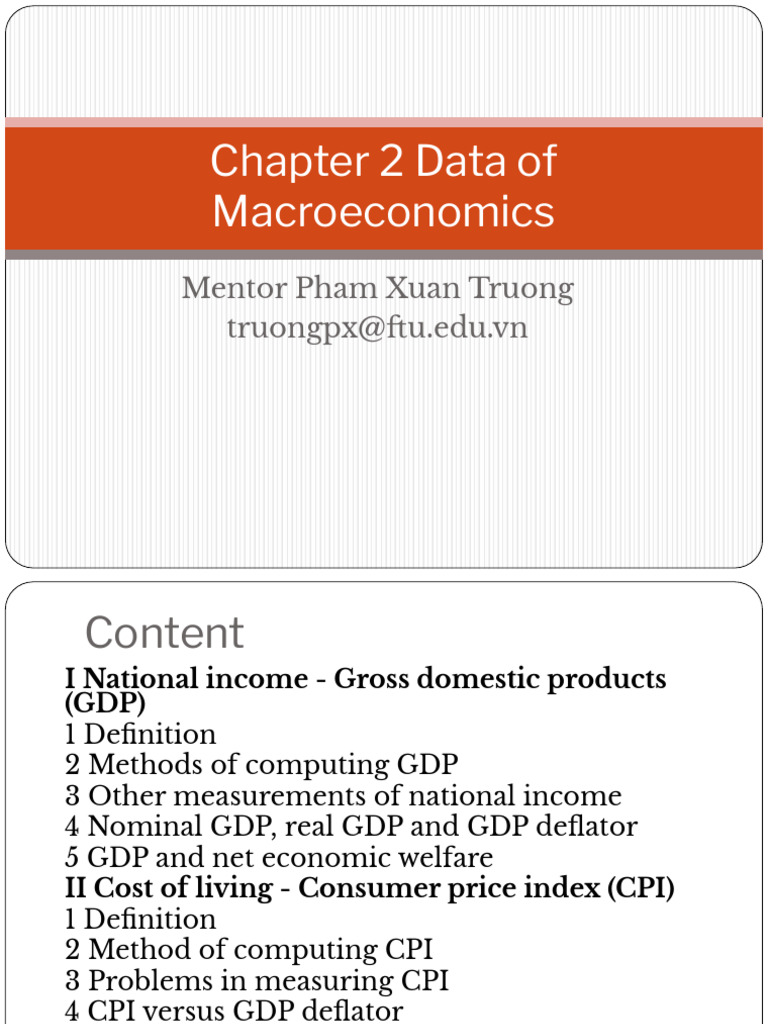 Macroeconomics: GDP and CPI Explained | PDF | Cost Of Living | Gross ...