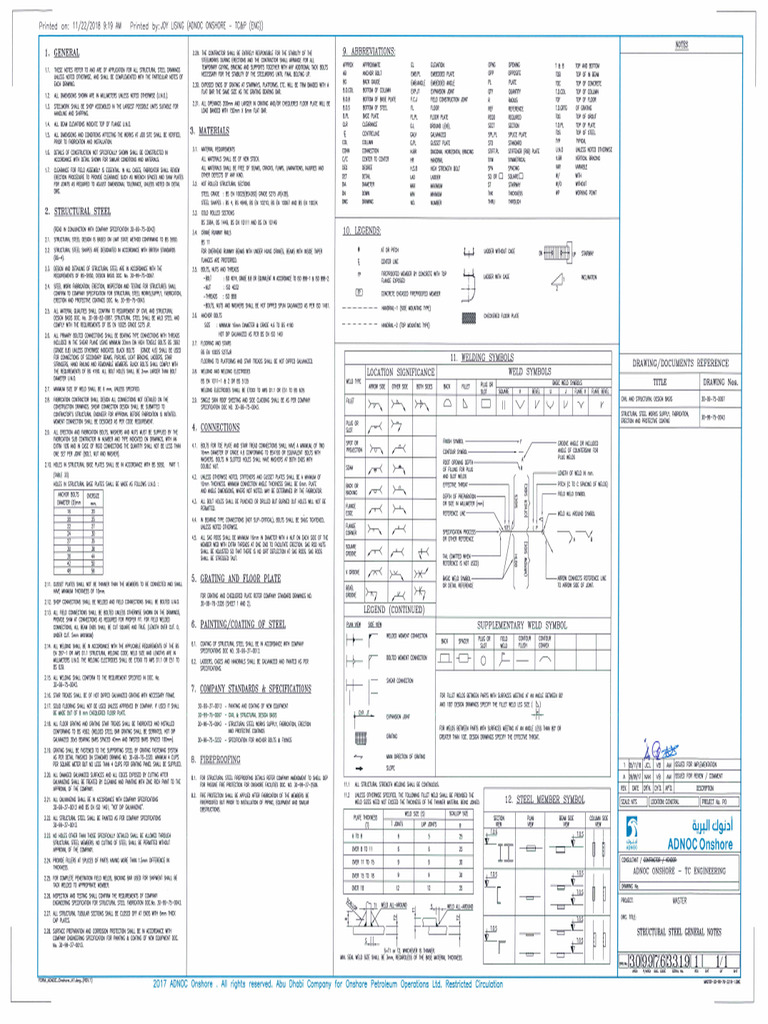 Structural Steel General Notes | PDF