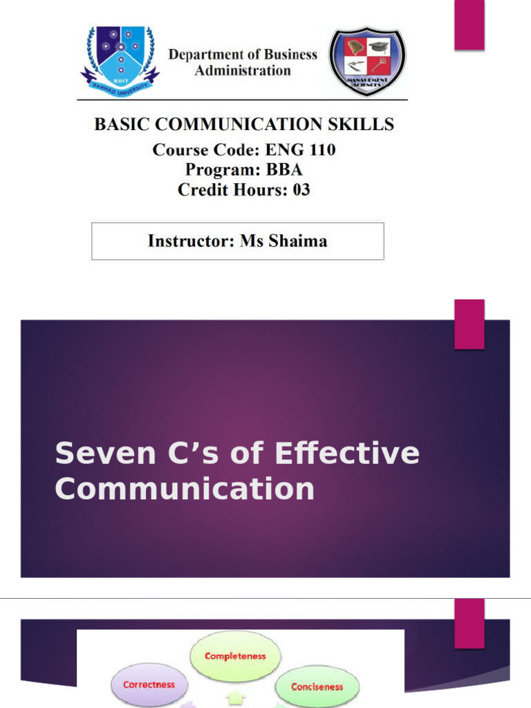 Basic Communication Skills Week 3 Lect 1 | PDF | Accuracy And Precision ...