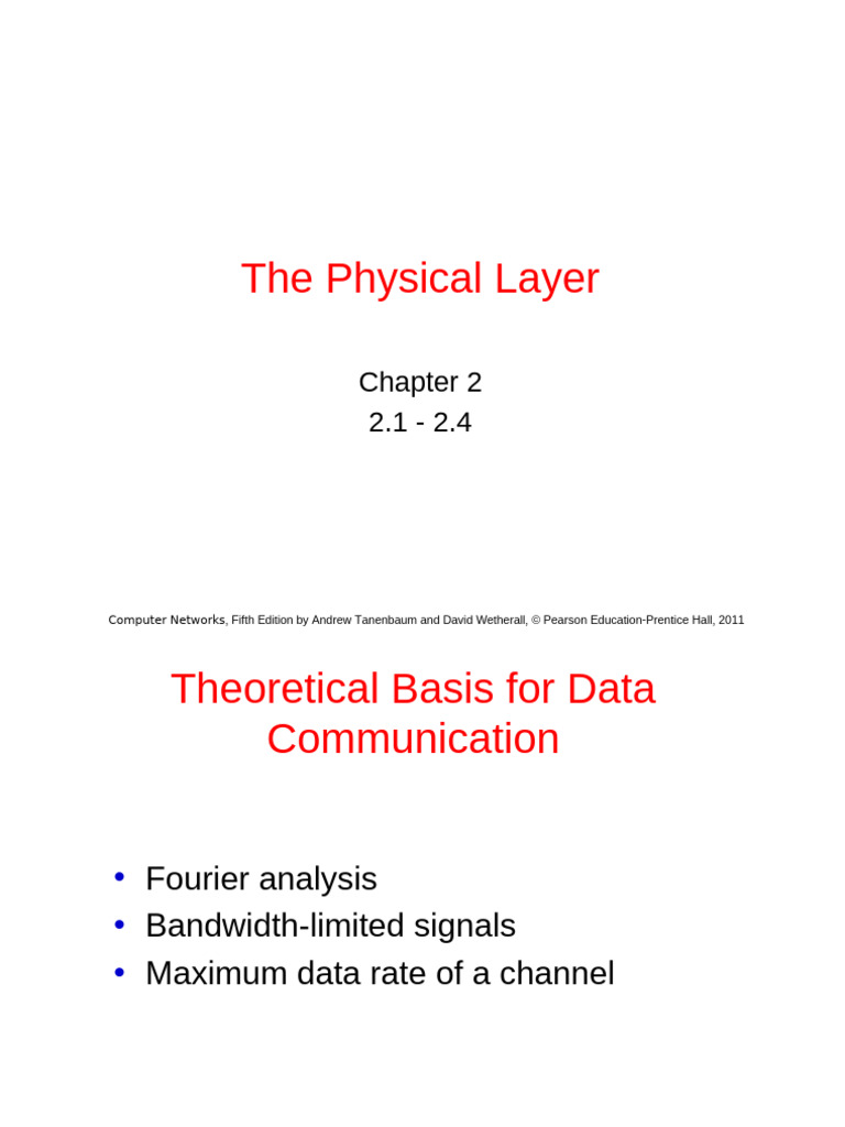 Chapter2 - Physical Layer | PDF | Radio Spectrum | Satellite