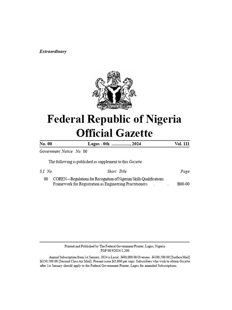 COREN Regulations for Engineering Practitioners | PDF | Justice | Crime & Violence