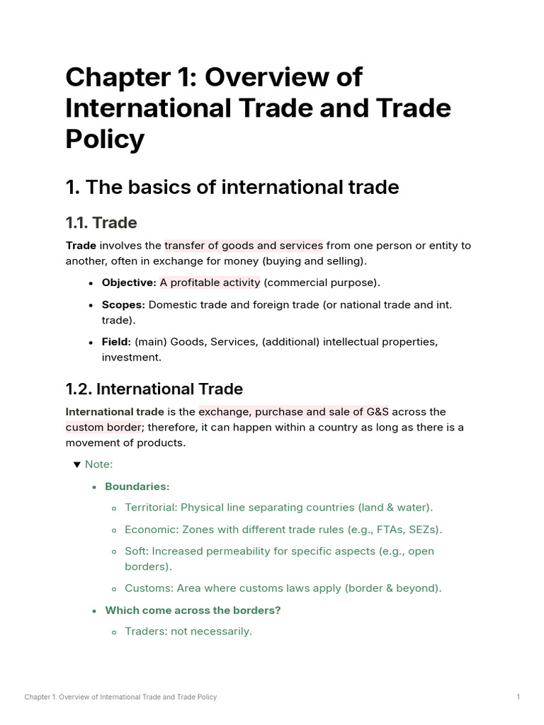 International Trade Overview and Policies | PDF | Labour Economics ...