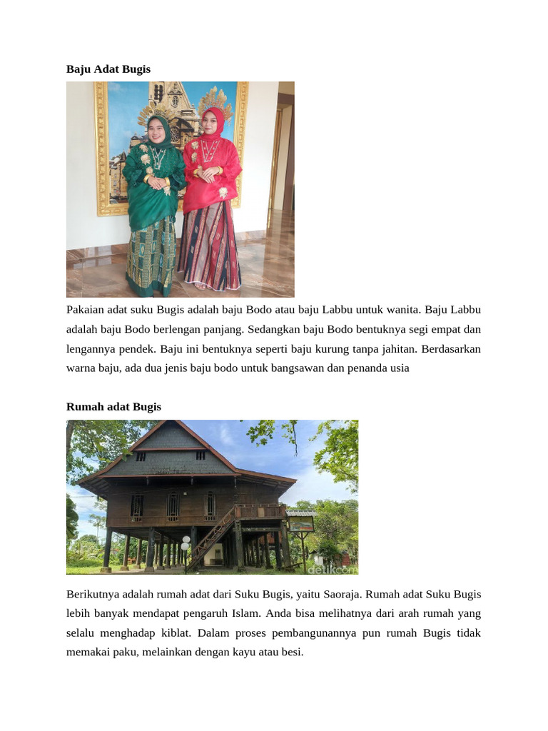 Baju Adat Bugis | PDF