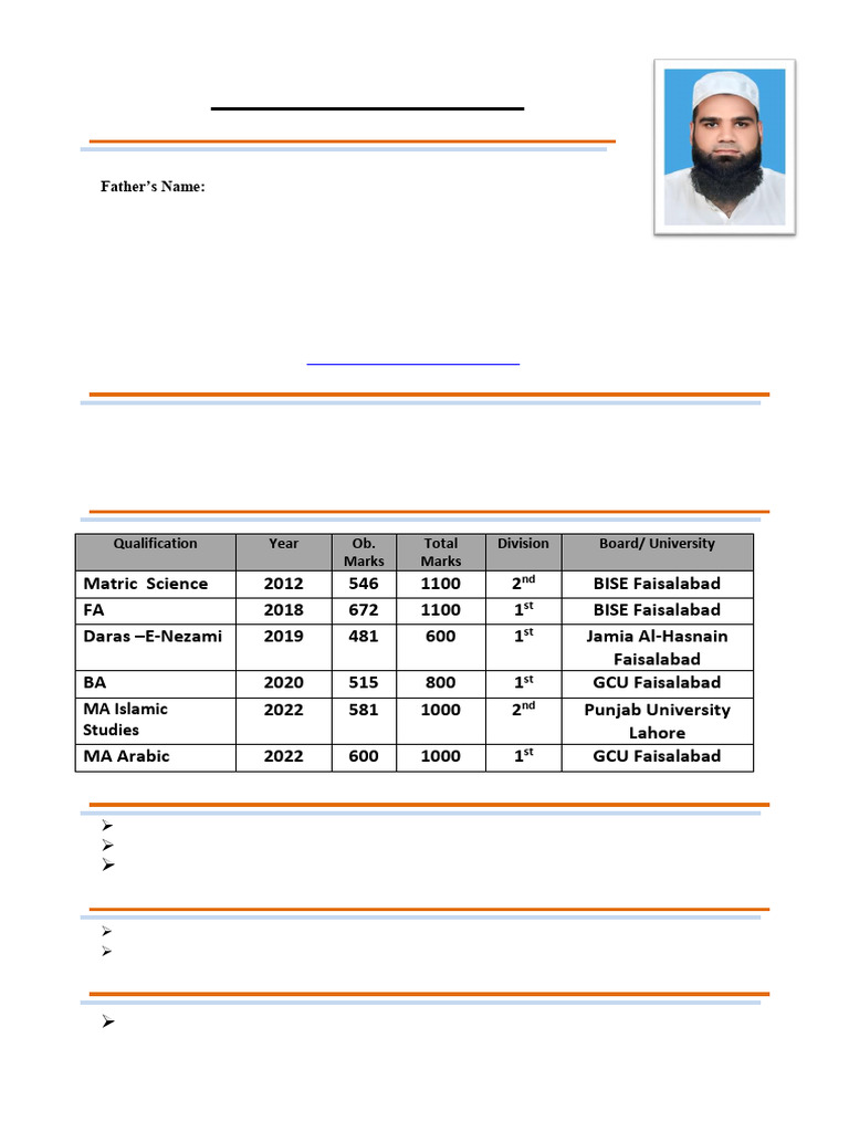 Mustqeem CV C | PDF