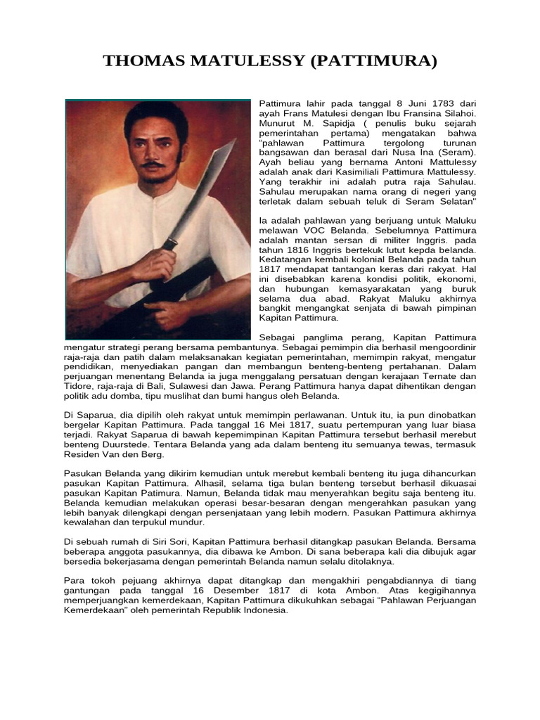 Biografi Pattimura | PDF