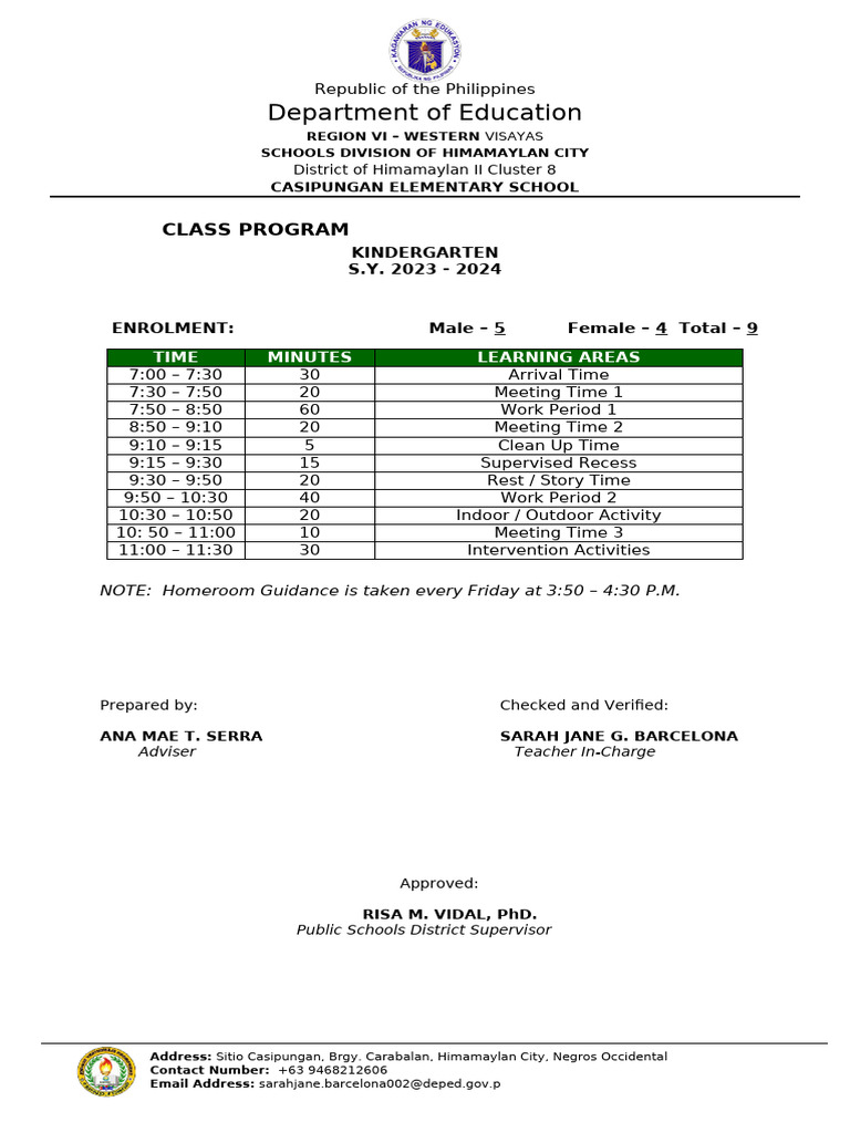 Abeto Class Program 2023-2024 | PDF | Schools | Educational Institutions