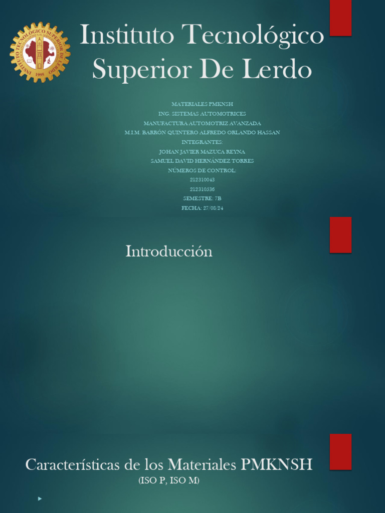 Materiales PMKNSH | PDF | Acero inoxidable | Aleación