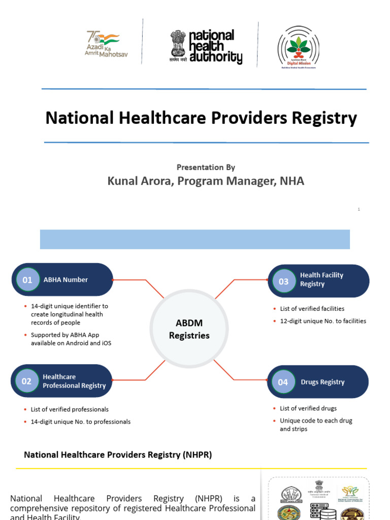National Health Providers Registry (NHPR) - Presentation | PDF | Health ...