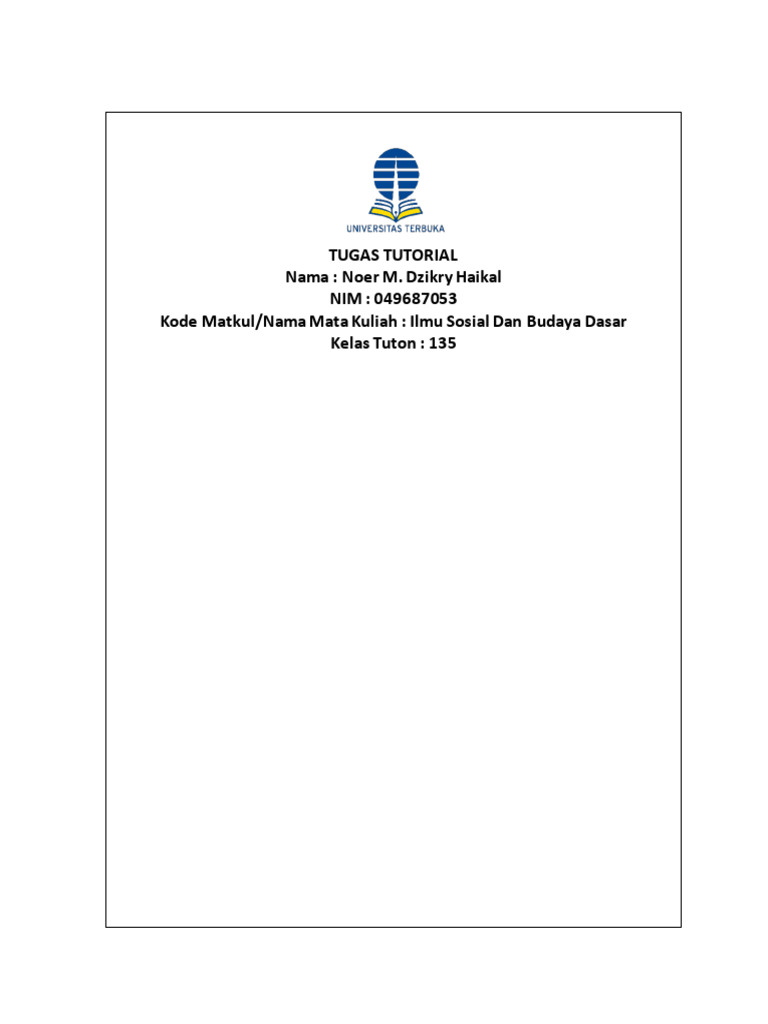 Tugas Tuton 3 ISBD | PDF | Politik | Ilmu Sosial