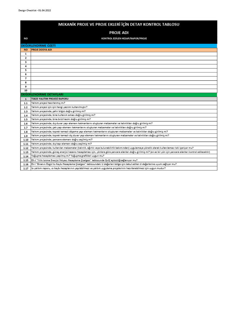 DESIGN CHECKLIST R02-Mekanik-01 | PDF