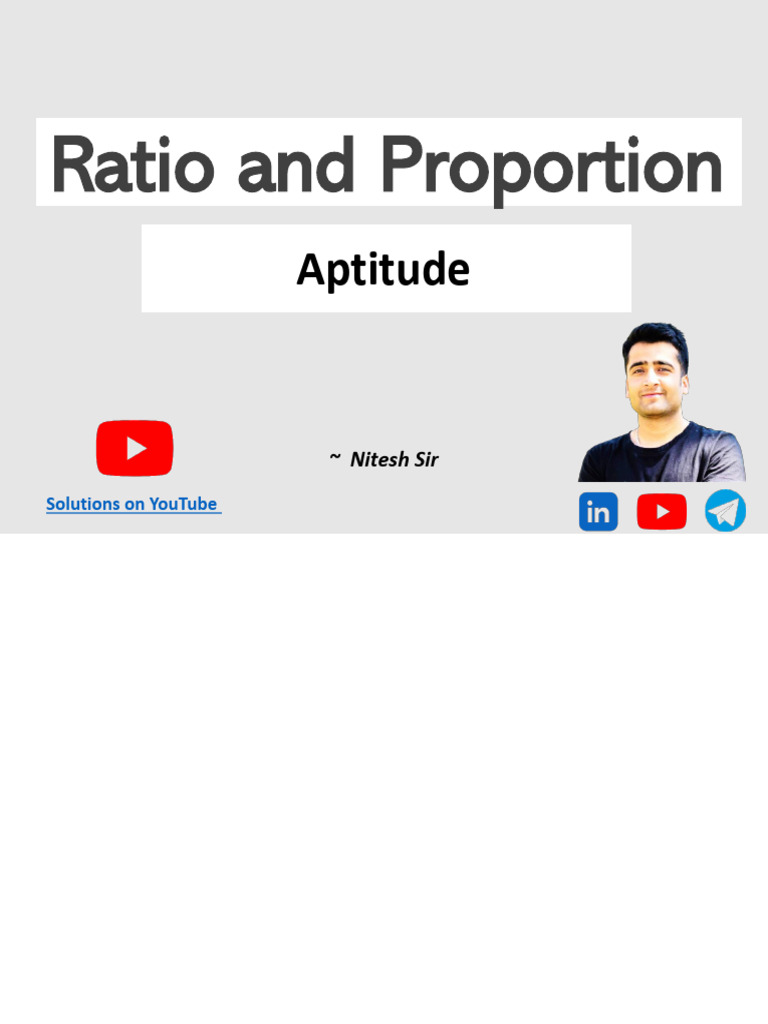 Ratio and Proportion | PDF | Games & Activities | Home & Garden