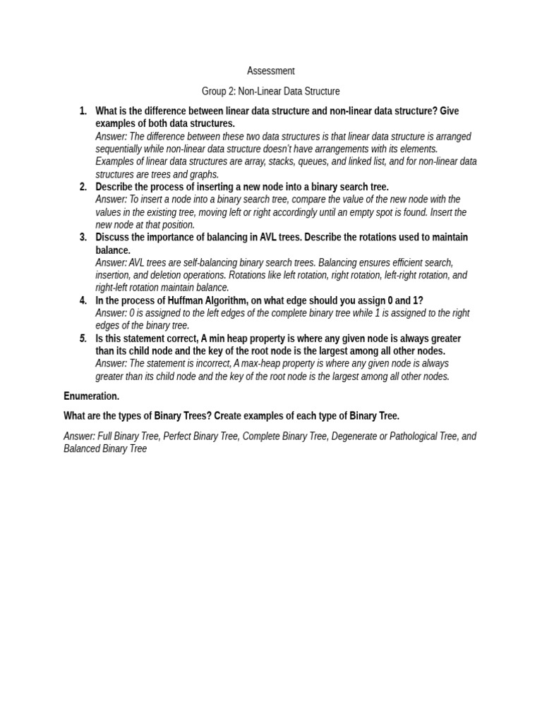 Assessment-Group-2-Non-Linear-Data-Structures | PDF Assessment-Group-2-Non-Linear-Data-Structures | PDF