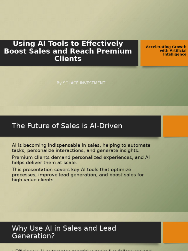 Ai Tools Boost Sales Presentation Pdf Customer Relationship