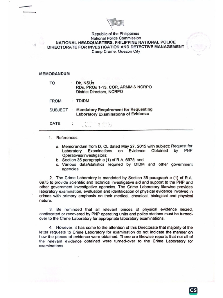 Mandatory Req For Requesting Lab Exam. | PDF