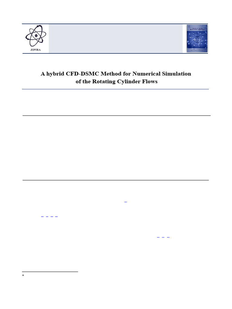 A Hybrid CFD-DSMC Method For Numerical Simulation | PDF | Computational ...