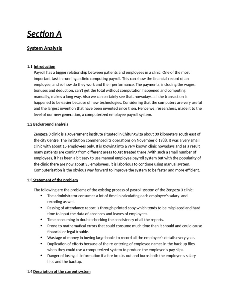 Computerized Payroll System Analysis | PDF | Computer File | Backup