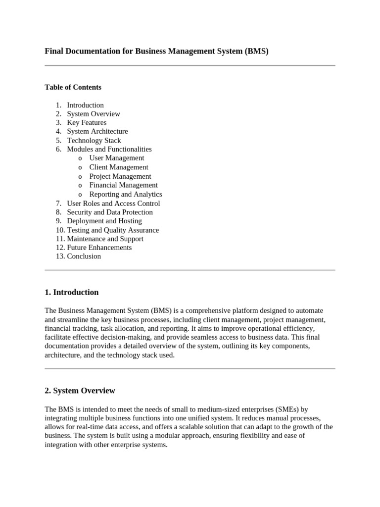 Final Documentation for Business Management System | PDF | Databases ...