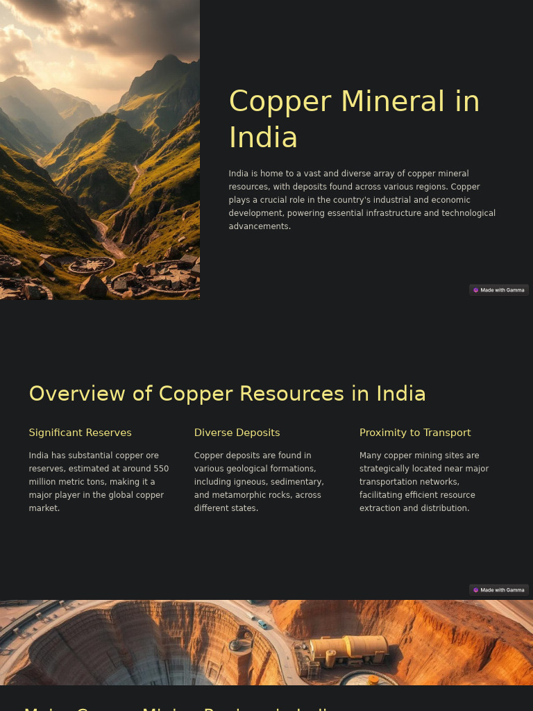Copper Mineral in India | PDF | Mining | Copper