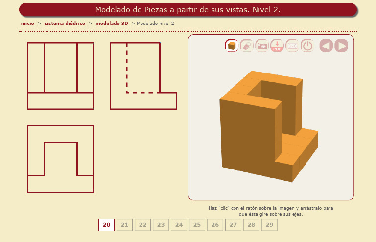 Modelado de Piezas A Partir de Sus Vistas. Nivel 2 | PDF