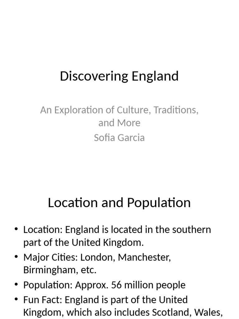 Discovering England Presentation | PDF | Social Science
